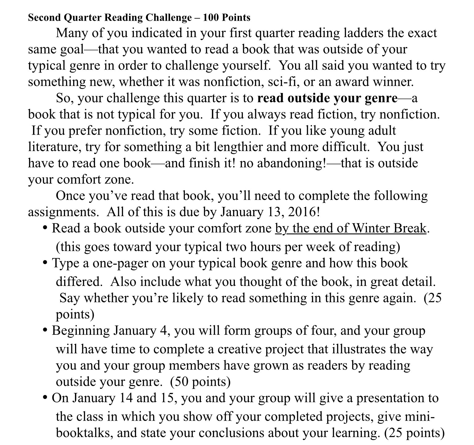 Mini-Lesson Monday: Reading Challenges | Three Teachers Talk
